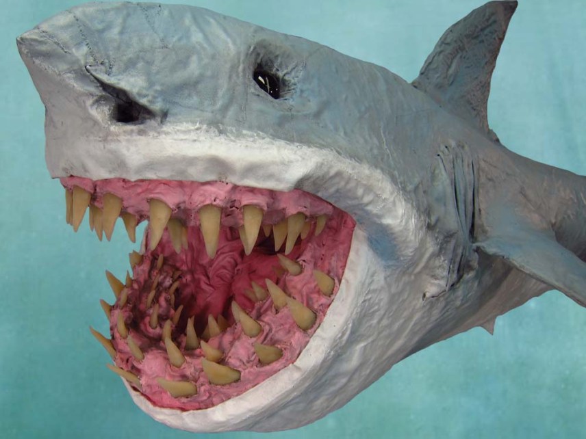 Paper Mache “Great Bite” Shark | Gourmet Paper Mache Blog