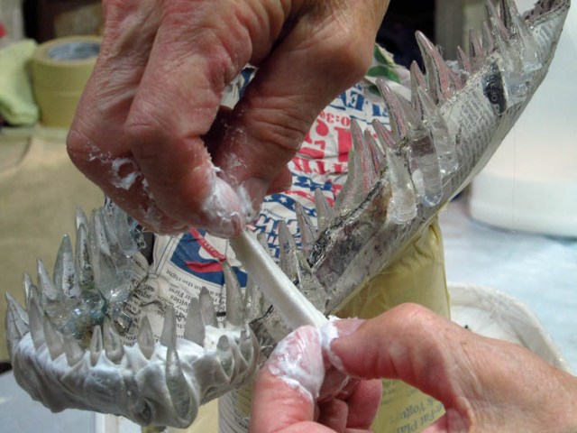 Paper Mache Ice Dragon – Jaws and Tongue | Gourmet Paper Mache Blog