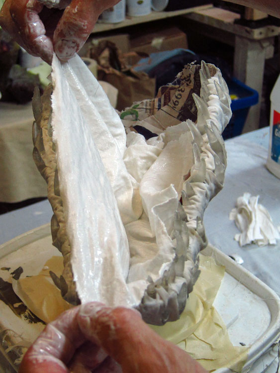 Paper Mache Ice Dragon – Jaws and Tongue | Gourmet Paper Mache Blog