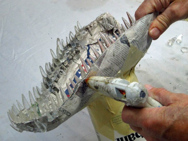 Paper Mache Ice Dragon – Jaws and Tongue | Gourmet Paper Mache Blog