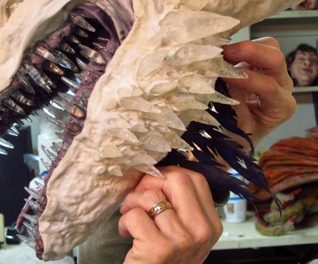 Paper Mache Ice Dragon – Final Assembly | Gourmet Paper Mache Blog